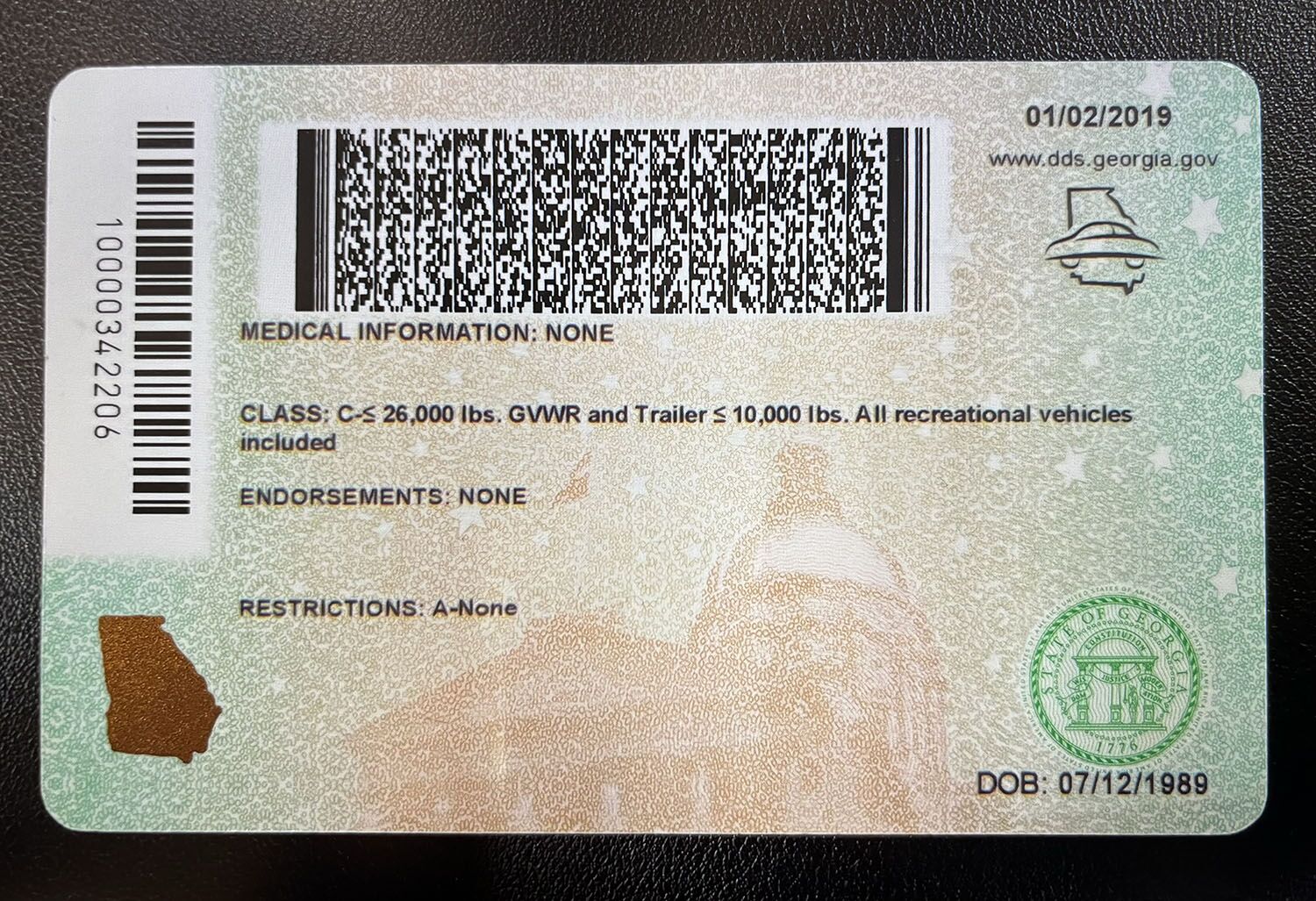 barcoded id document