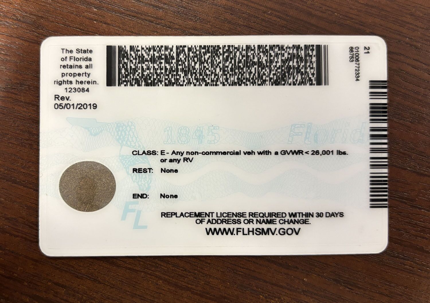 barcoded id document